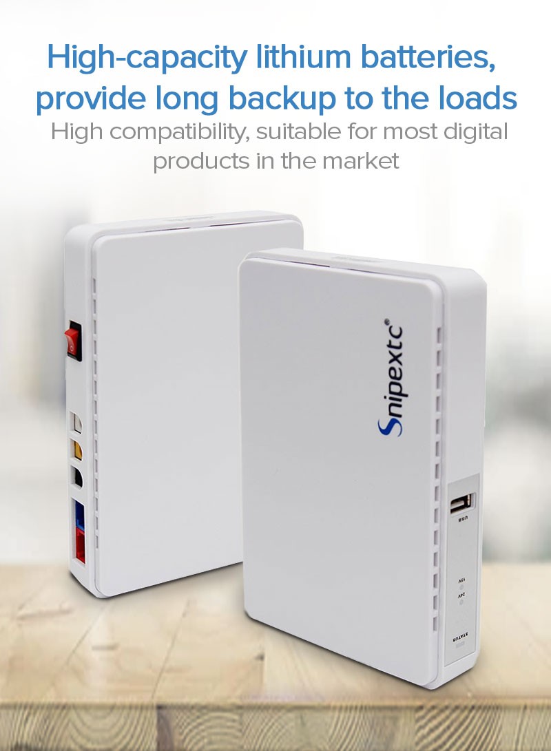 Snipextc | 10000mAh Built-in USB Output Multifunction DC Mini UPS For ...